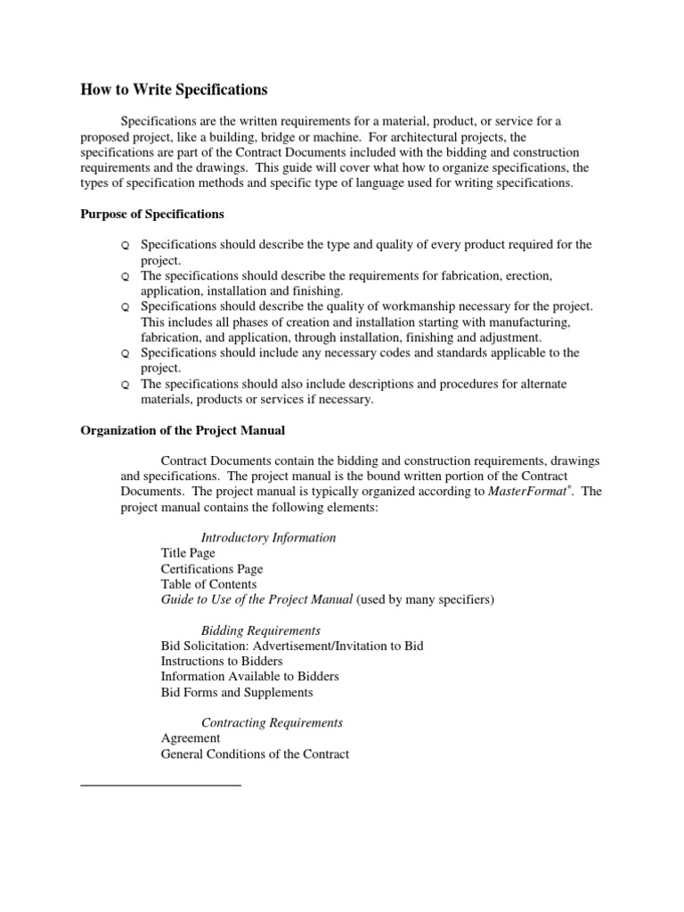 Doing Specifications | PDF | Specification (Technical Standard) | Engineering