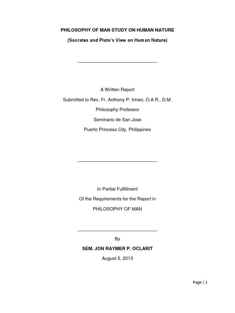 Socrates and Plato's View On Human Nature | PDF | Socrates | Plato
