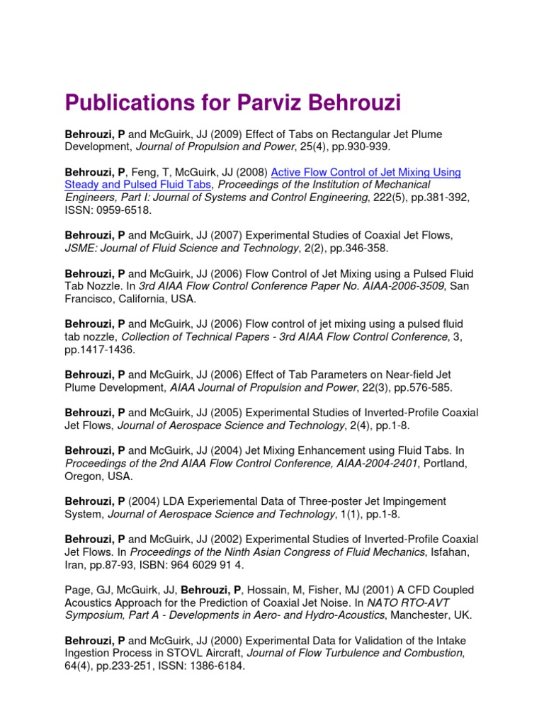 Publications For Parviz Behrouzi | PDF | Computational Fluid Dynamics ...