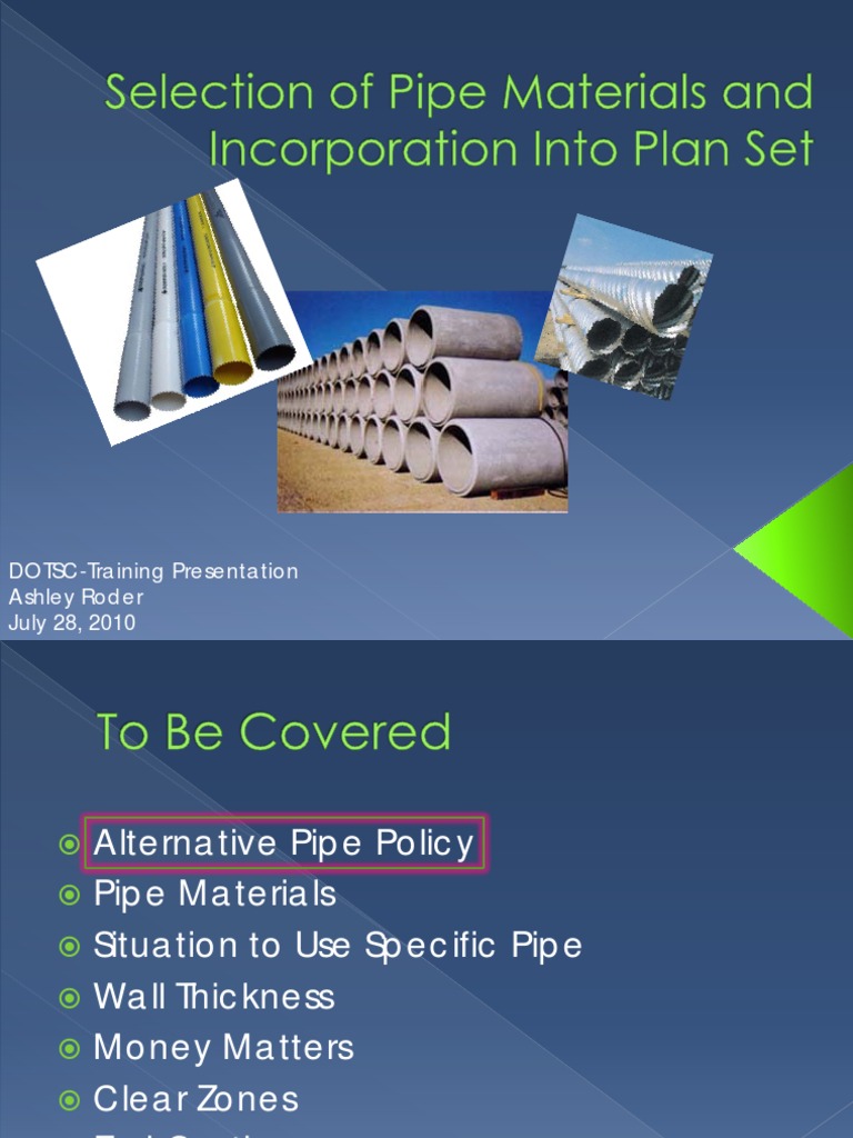 2010-07 PipeMaterials | PDF | Pipe (Fluid Conveyance) | Corrosion