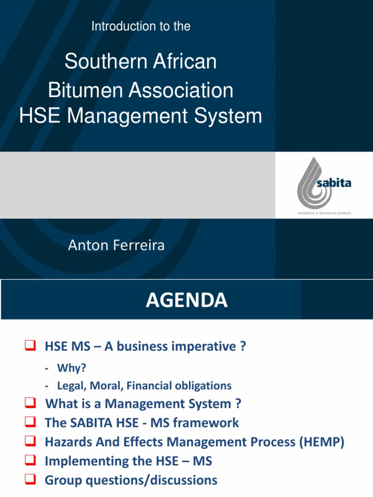 HSEMS Presentation | PDF | Occupational Safety And Health | Employment