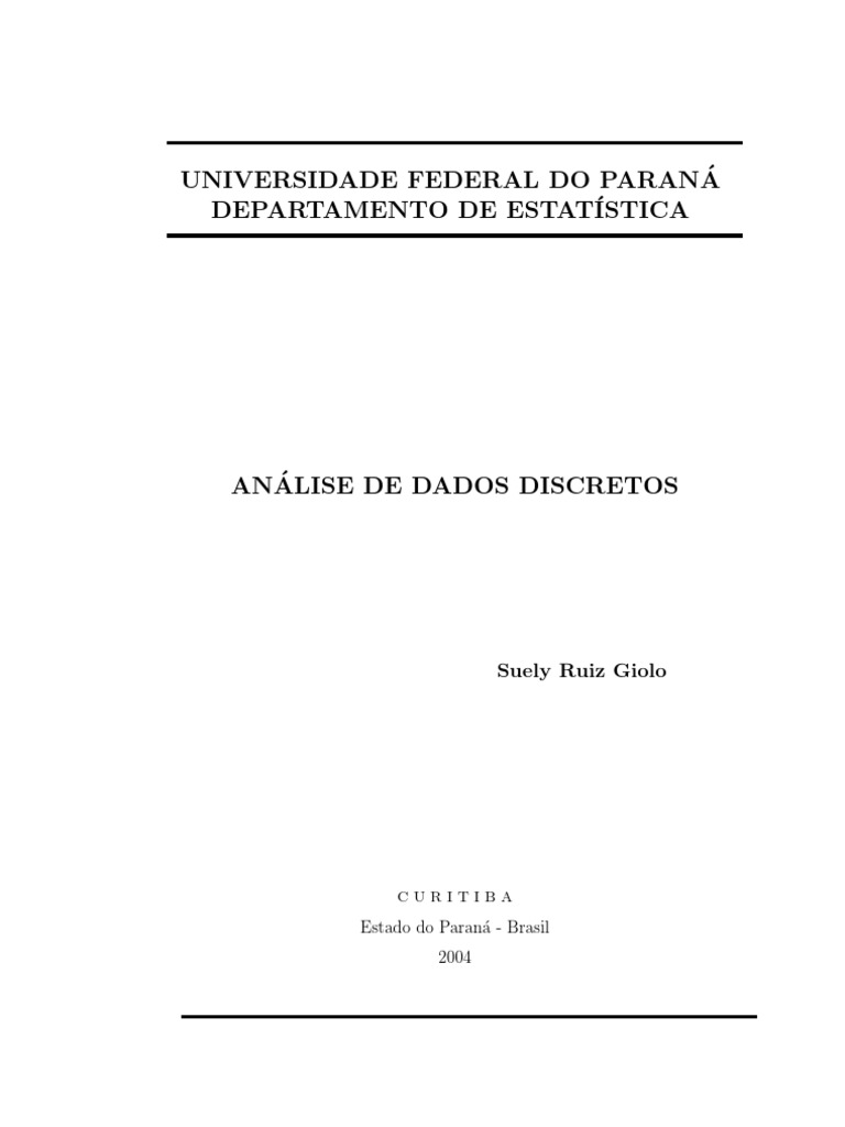 Analise de Dados Discretos | PDF | Distribuição de probabilidade ...