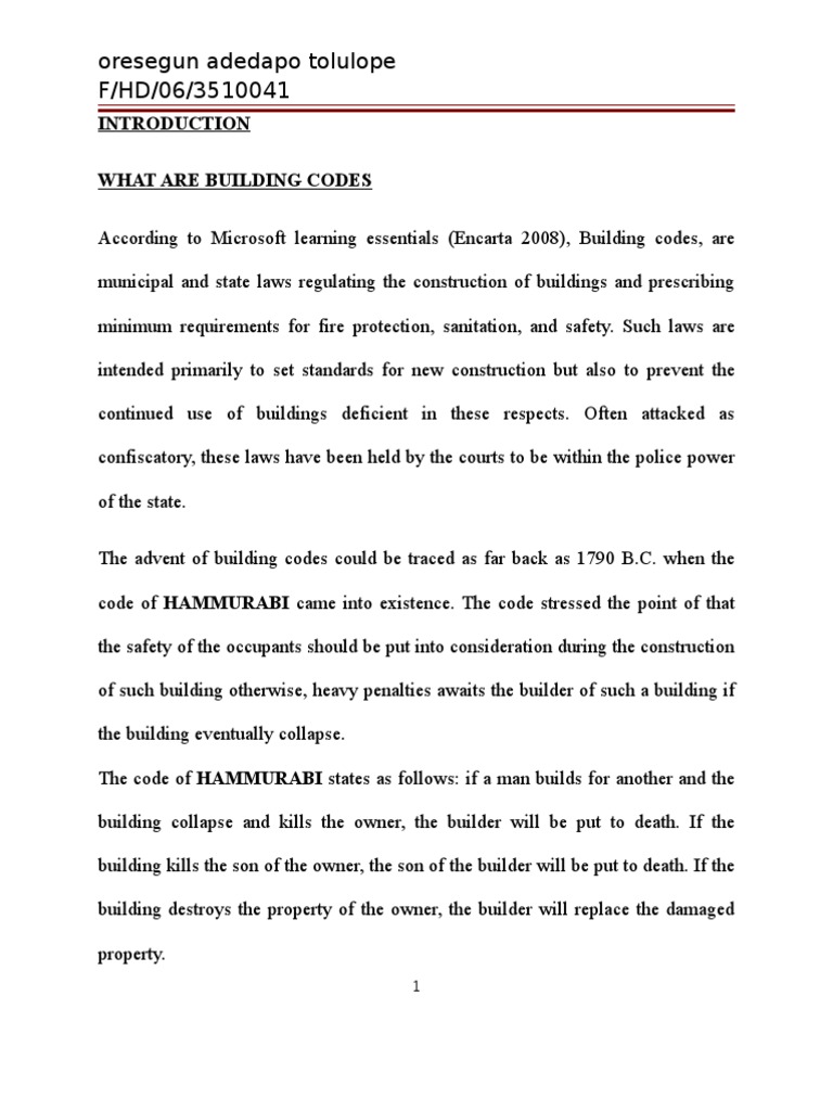 Overview of Nigeria's National Building Code | PDF | Occupational ...