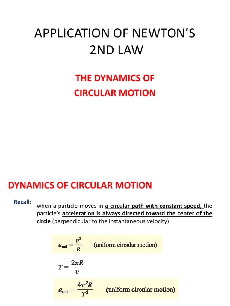 Dynamics of Circular Motion | PDF | Acceleration | Force