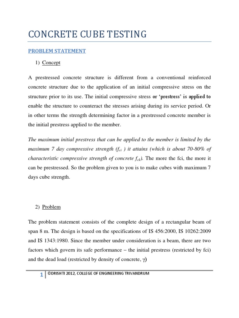 Concrete Cube | PDF | Strength Of Materials | Beam (Structure)