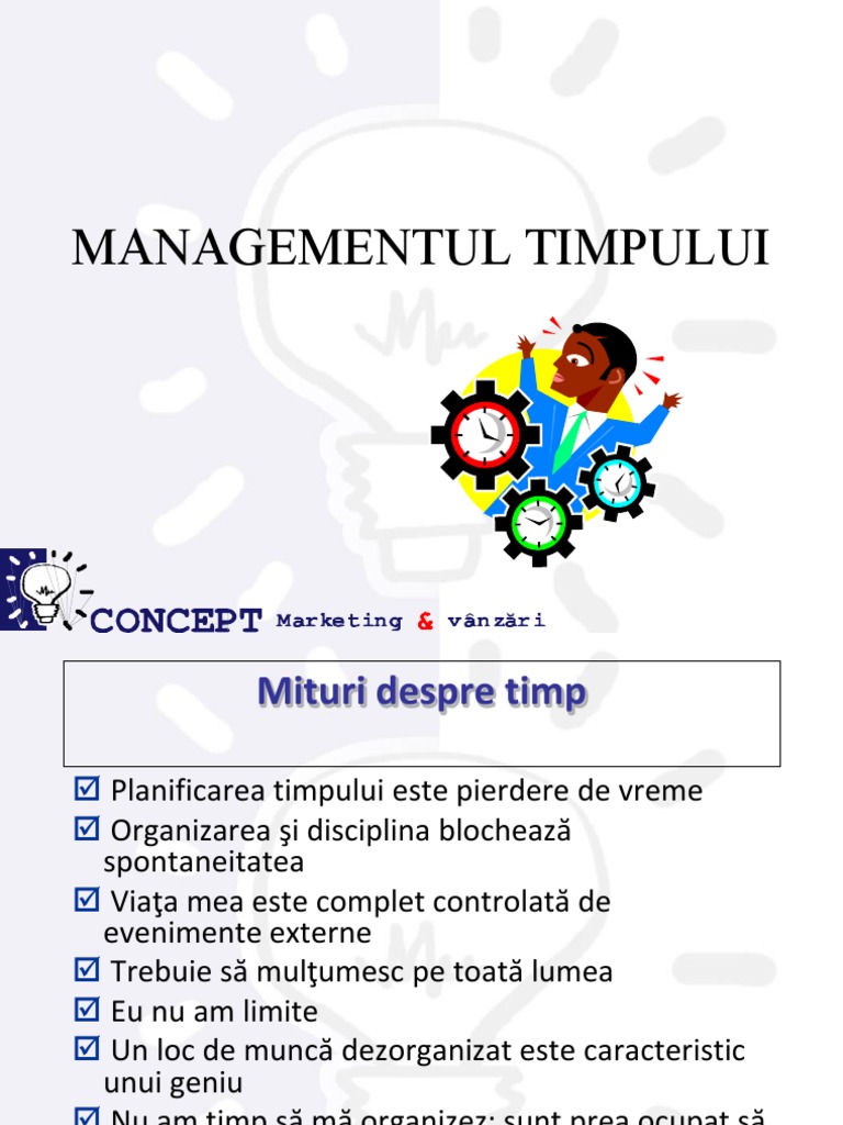 Management Ul Timpului Time Management | PDF