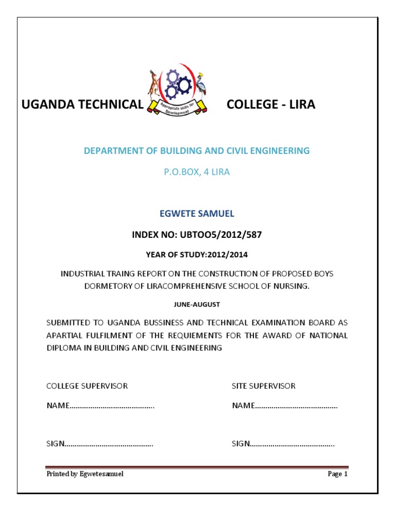 Sample Internship Report | PDF | Building | Concrete