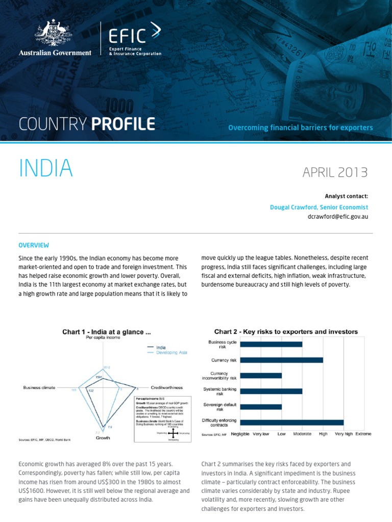 Country Profile India | PDF | Economic Growth | Exports