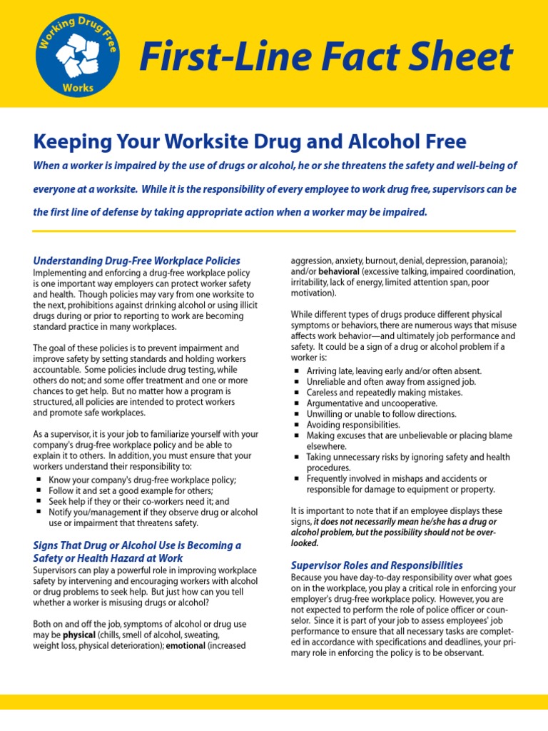 Department of Labor: First-Line Fact Sheet | PDF