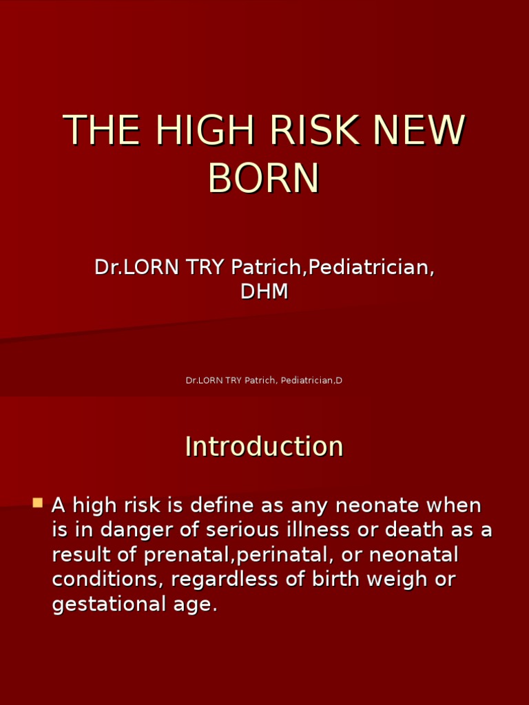 High-Risk Newborn Identification | PDF | Preterm Birth | Pregnancy