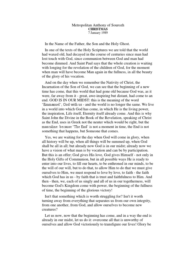 Anthony Bloom | PDF | Eastern Orthodox Church | Icon