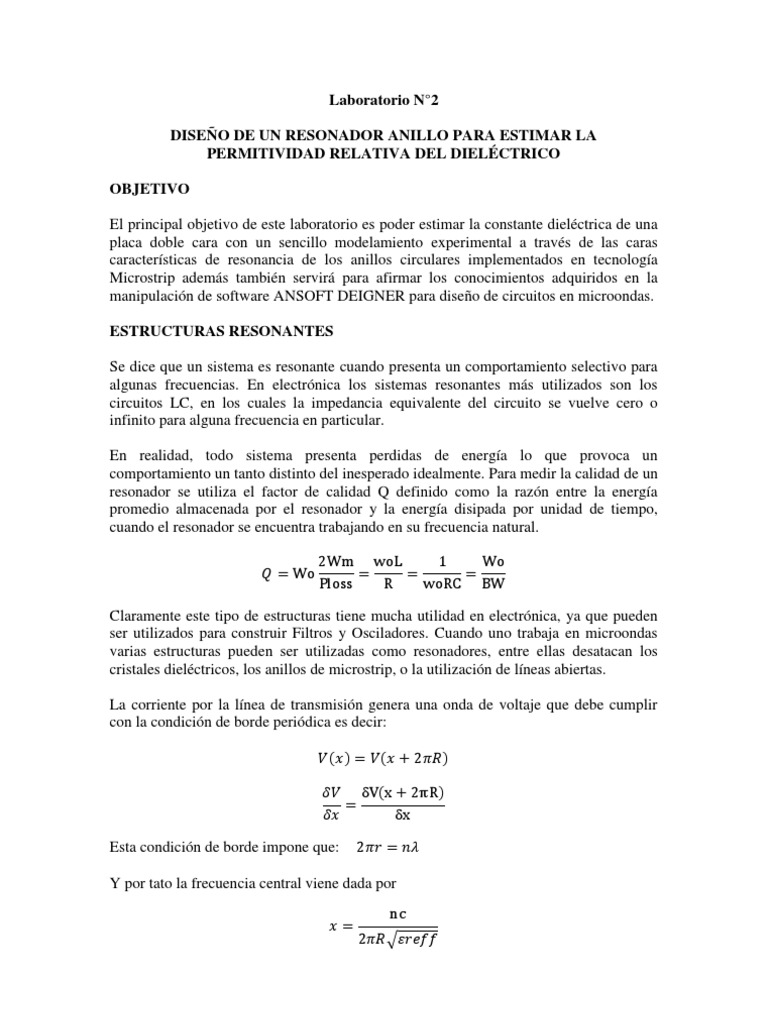 Diseño de Resonador Anillo Dieléctrico | PDF | Electromagnetismo | Olas