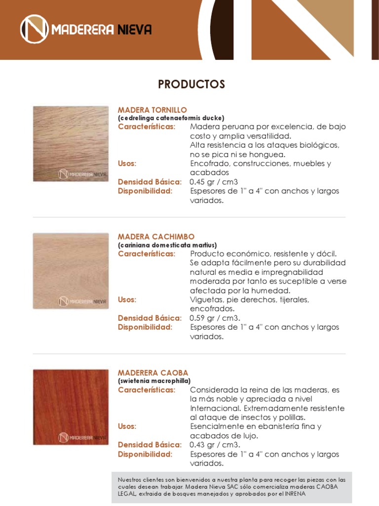 Catálogo de Madera | PDF | Selva amazónica | Perú