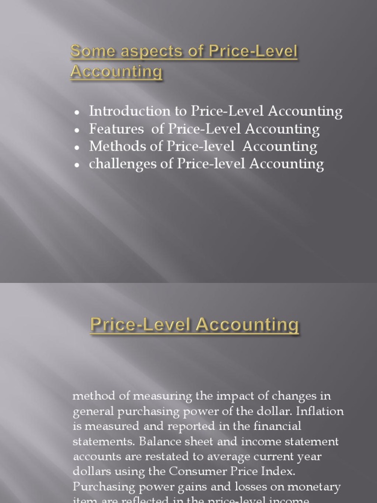 Presentation On Price-Level Accounting | PDF | Inflation Accounting ...