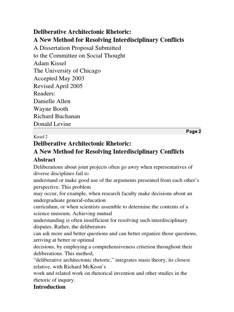 Deliberative Architectonic Rhetoric | PDF | Rhetoric | Interdisciplinarity