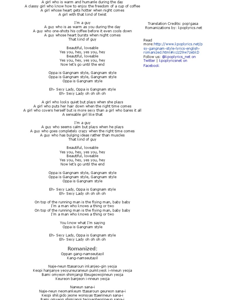 Gangnam Style | PDF | Poetry