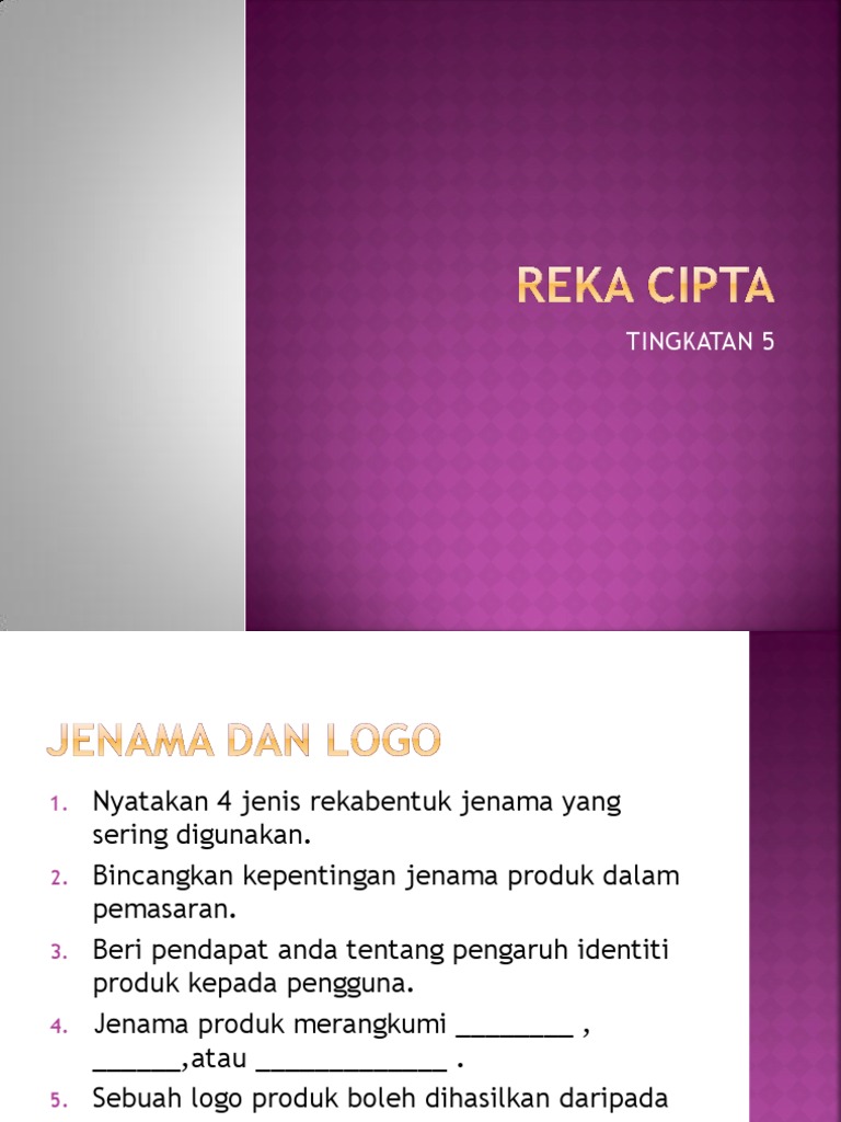 Nota Ringkas Reka Cipta Ting. 5 | PDF