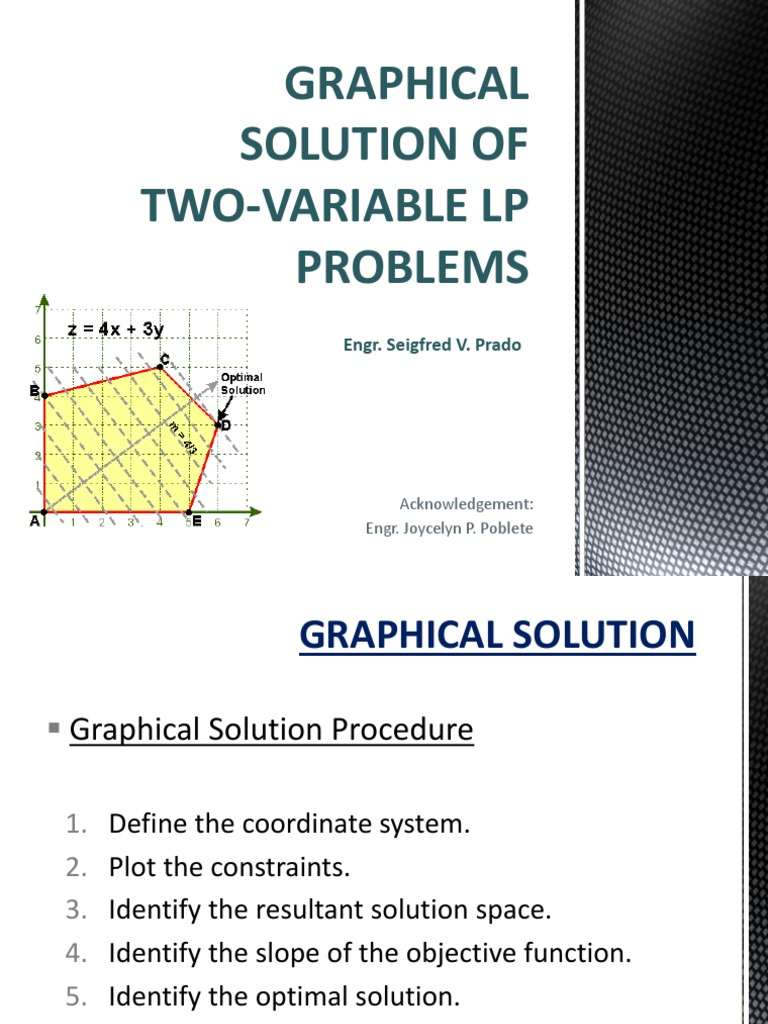 Graphical Solution | Mathematical Optimization | Mathematical And ...