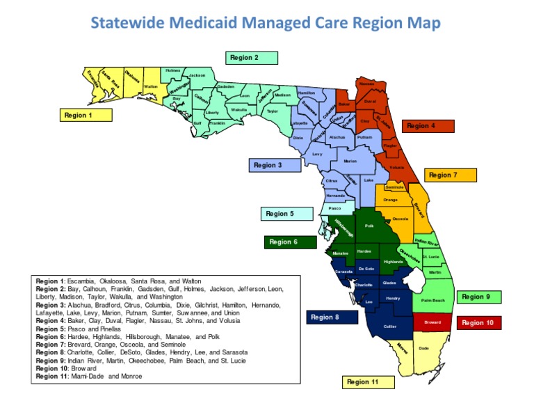 Florida Medicaid Regions List | PDF