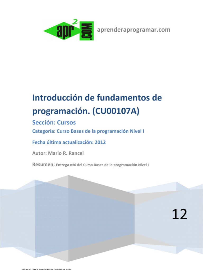 Programacion Nivel 1 | PDF | Programación de computadoras | Cálculo