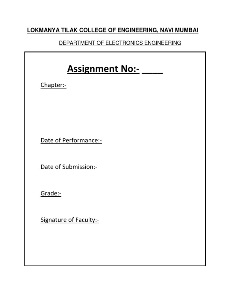 Electronics Engineering Assignment | PDF