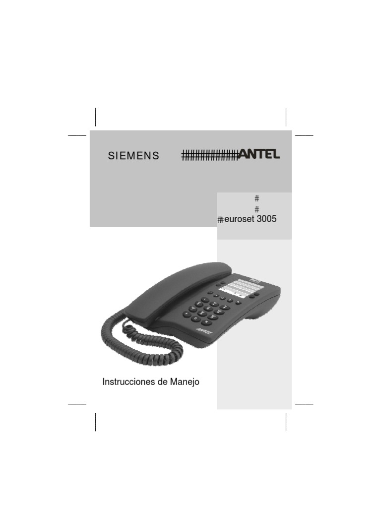 Manual de Instrucciones Siemens Euroset 3005 | Memoria del ordenador ...