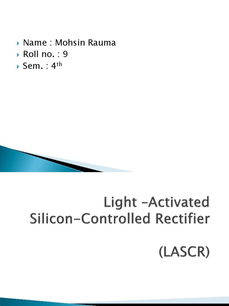Applications of Light Activated SCR | PDF | Electromagnetism | Electricity