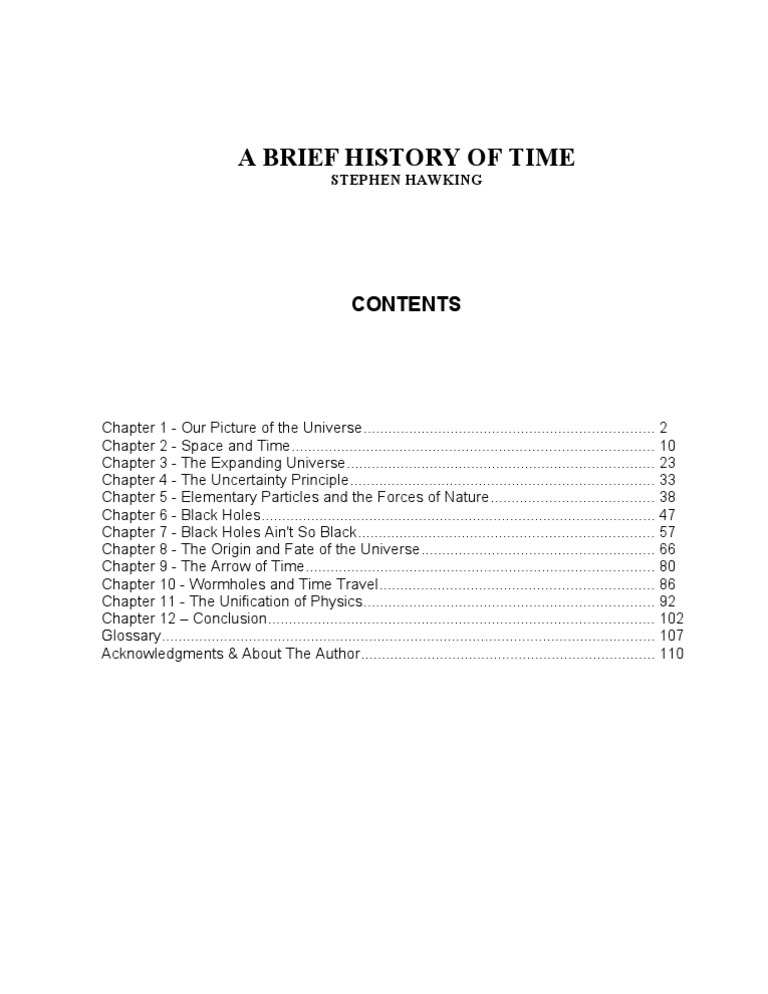 A Brief History of Time | PDF