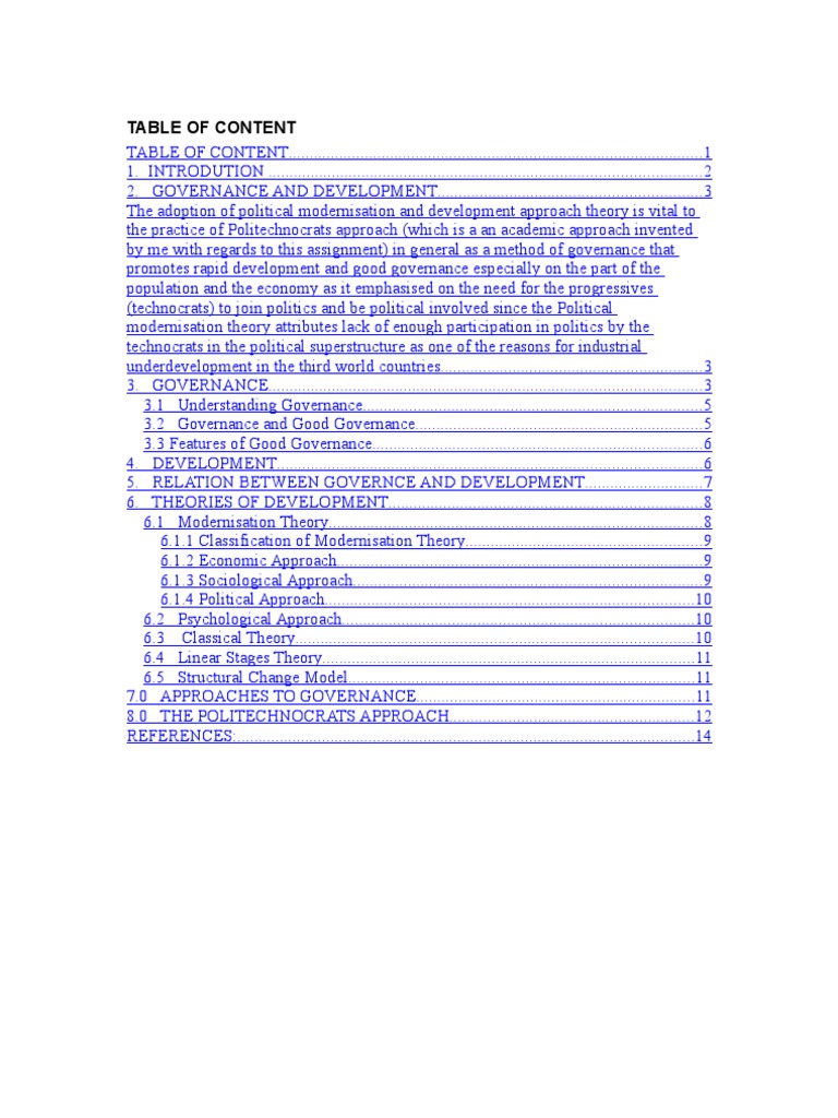 Approaches To Governance and Development in 21st Century | PDF ...