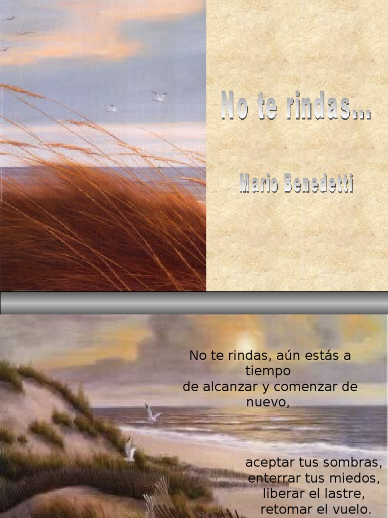 NO TE RINDAS- MARIO BENEDETTI