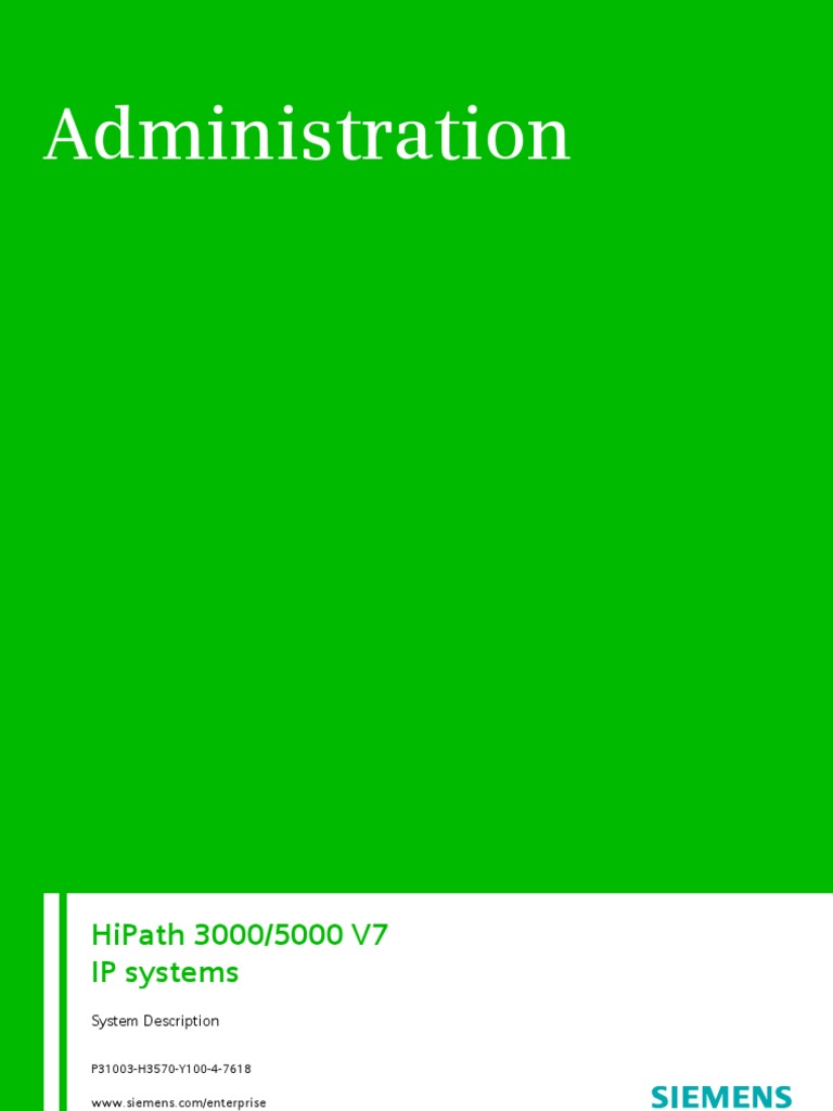 HiPath - 3000 - 5000 - V7.0 - System - Description - Issue - 4 ...