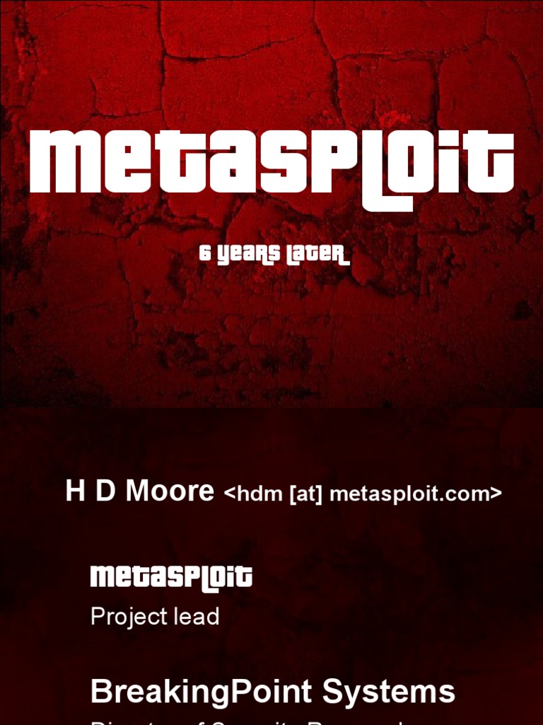 Metasploit: 6 Years Later | PDF | Computer Network | Computing