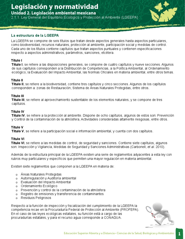 OA - LYN - U2 - 03 2.1.1. Ley General Del Equilibrio Ecológico y ...