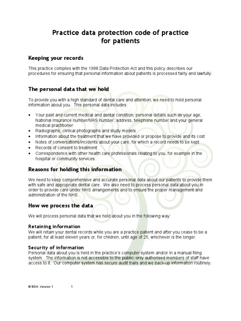 Data Protection Policy (v1) | PDF | Personally Identifiable Information ...