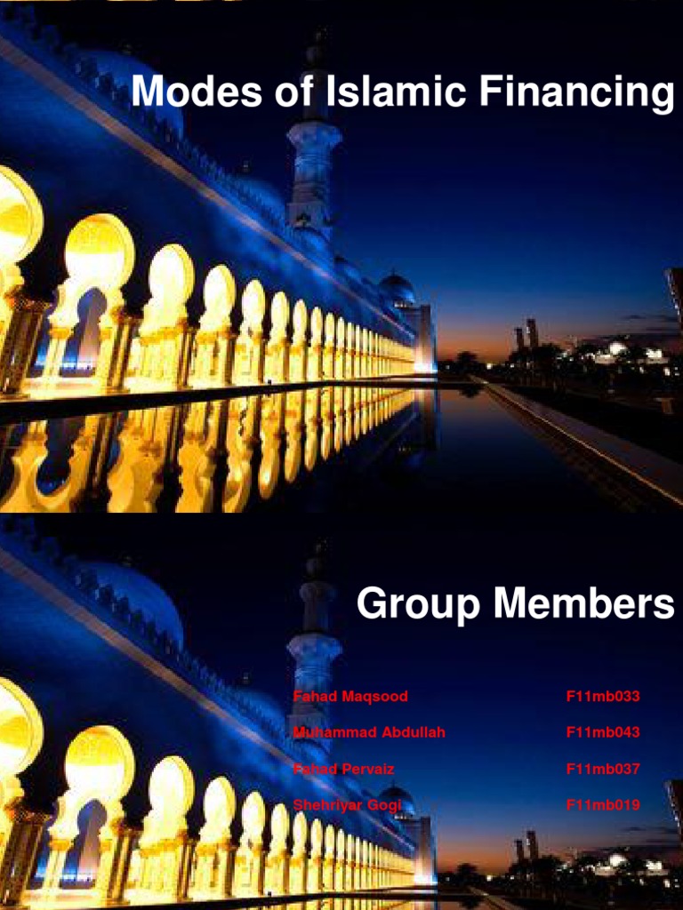 Modes of Islamic Financing | PDF | Islamic Banking And Finance | Banks