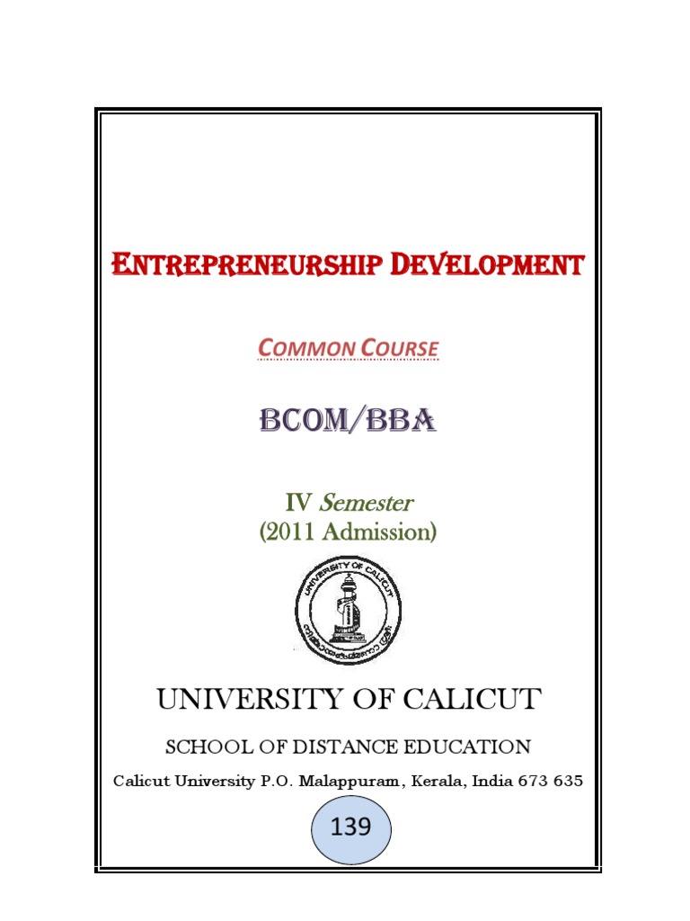 Entrepreneurship Development | PDF | Entrepreneurship | Competence ...