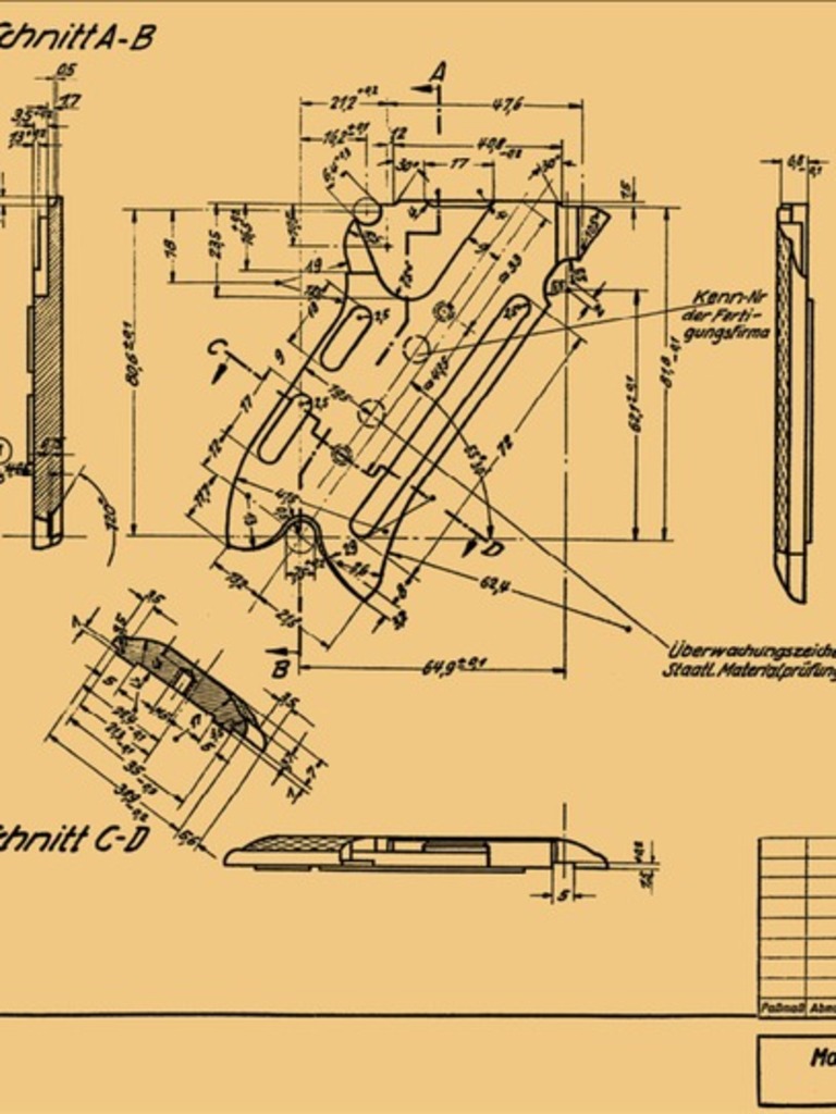 The Luger Pistol Blueprints From Mauser-Werke AG (1 MD 06-61 ...