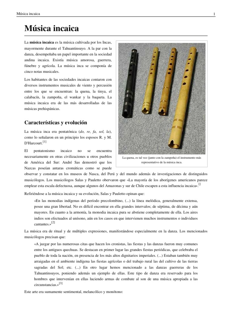 Incas PDF | PDF | Instrumentos musicales | Imperio Inca
