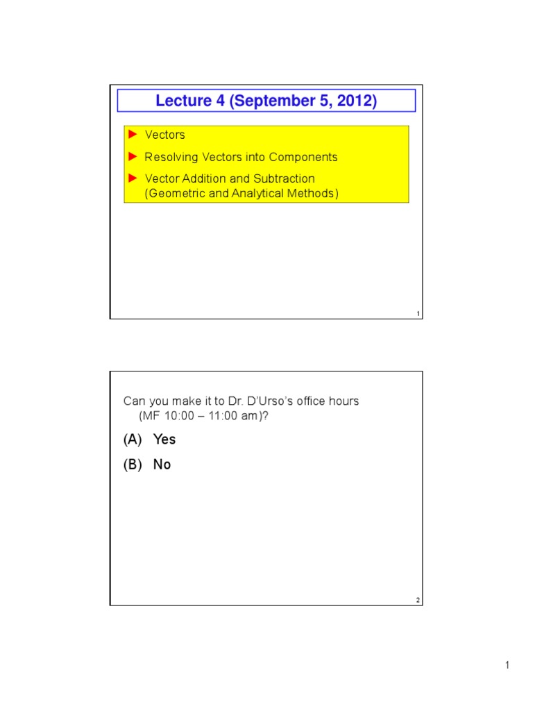 Lecture 4 | PDF | Euclidean Vector | Mechanics Lecture 4 | PDF | Euclidean Vector | Mechanics