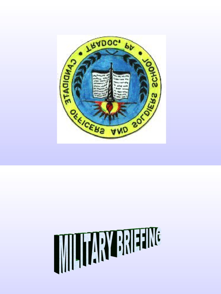 Military Briefing | Staff (Military) | Logistics