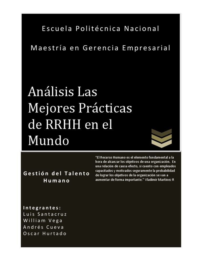 Las Mejores Practicas de RRHH en El Mundo | PDF | Recursos humanos ...