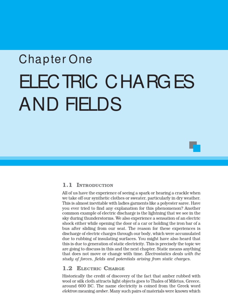 Electric Charges and Fields | PDF | Electric Charge | Electromagnetism