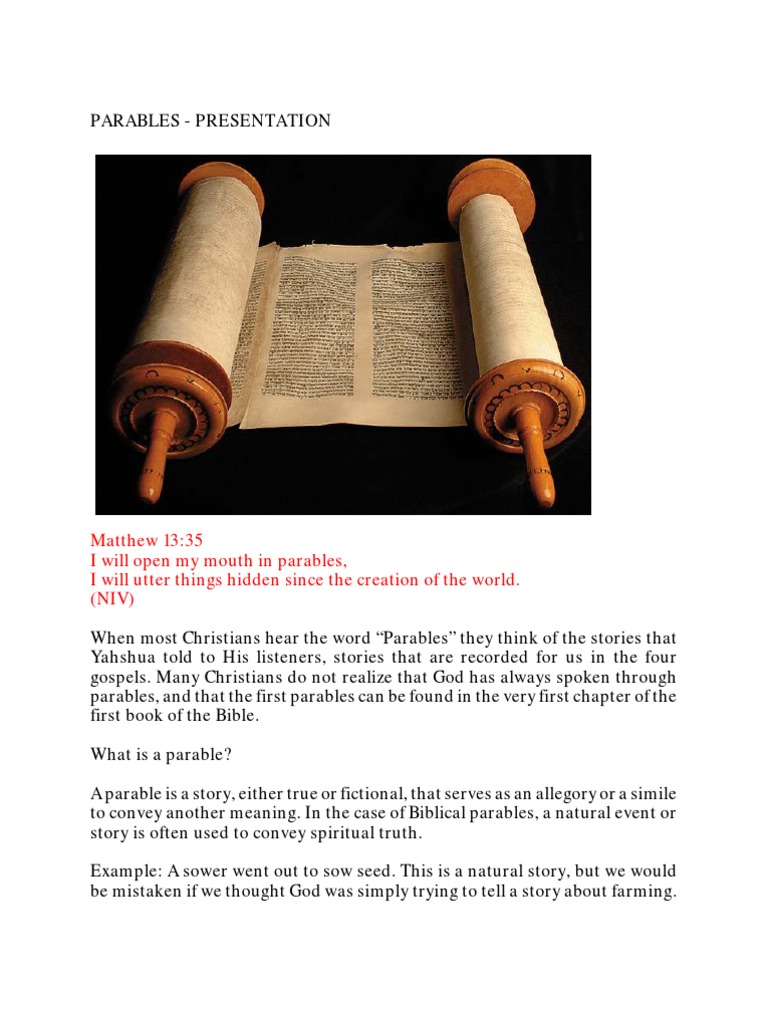 Parables | PDF | Parables Of Jesus | Jacob