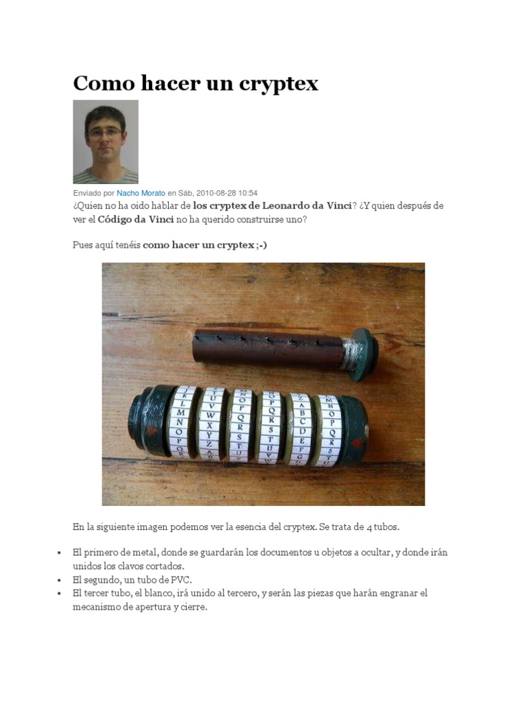 Como Hacer Un Cryptex | PDF