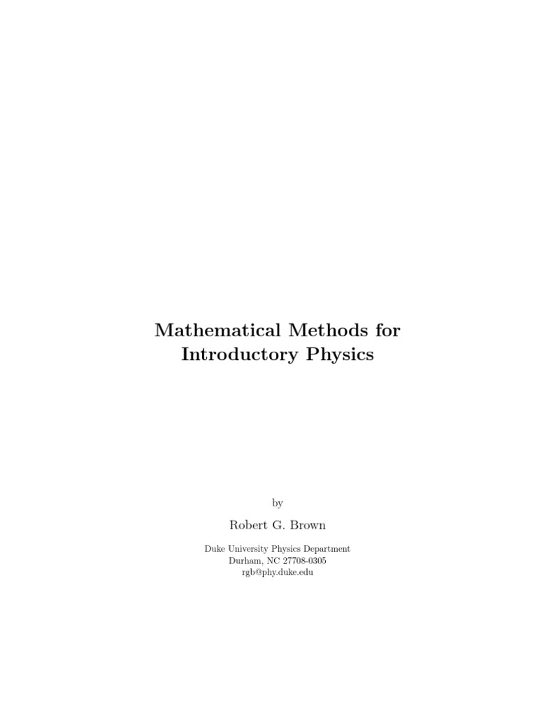 Math For Intro Physics.a4 | PDF | Euclidean Vector | Complex Number