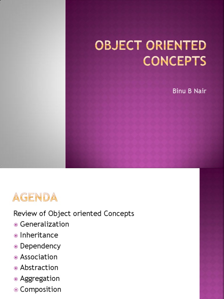 Object Oriented Concepts | PDF | Inheritance (Object Oriented Programming) | Class (Computer ...