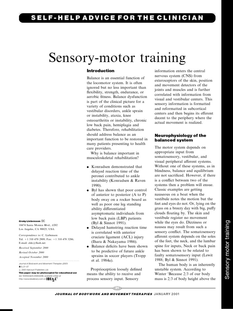Fukuda Test Craig Liebenson | PDF | Balance (Ability) | Physical Therapy