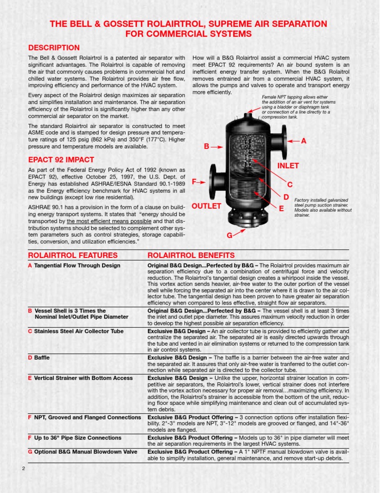 Hydronic Air Separator Operation | PDF | Hvac | Energy Technology