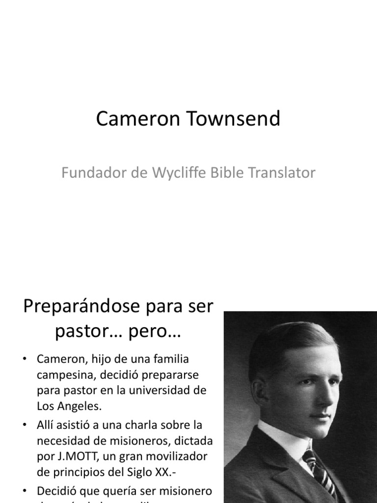 Cameron Townsend y la traducción bíblica | PDF | Lengua española ...