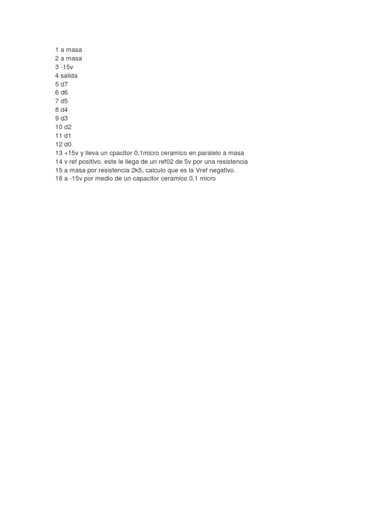 Como Se Conecta El DAC0800 | PDF